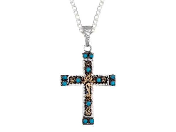 Isaiah Cross Pendant- Isaiah is a German Silver Cross with Jeweler's